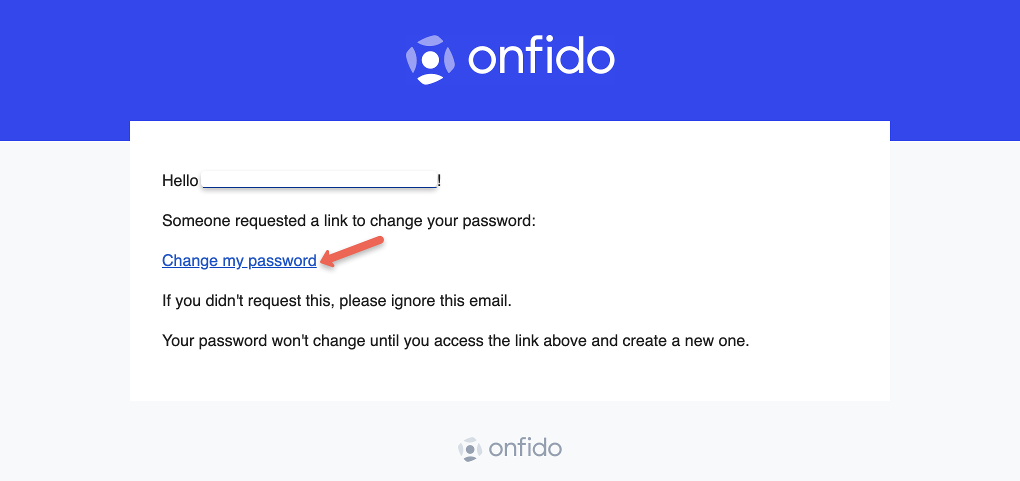 Dashboard - Password Reset